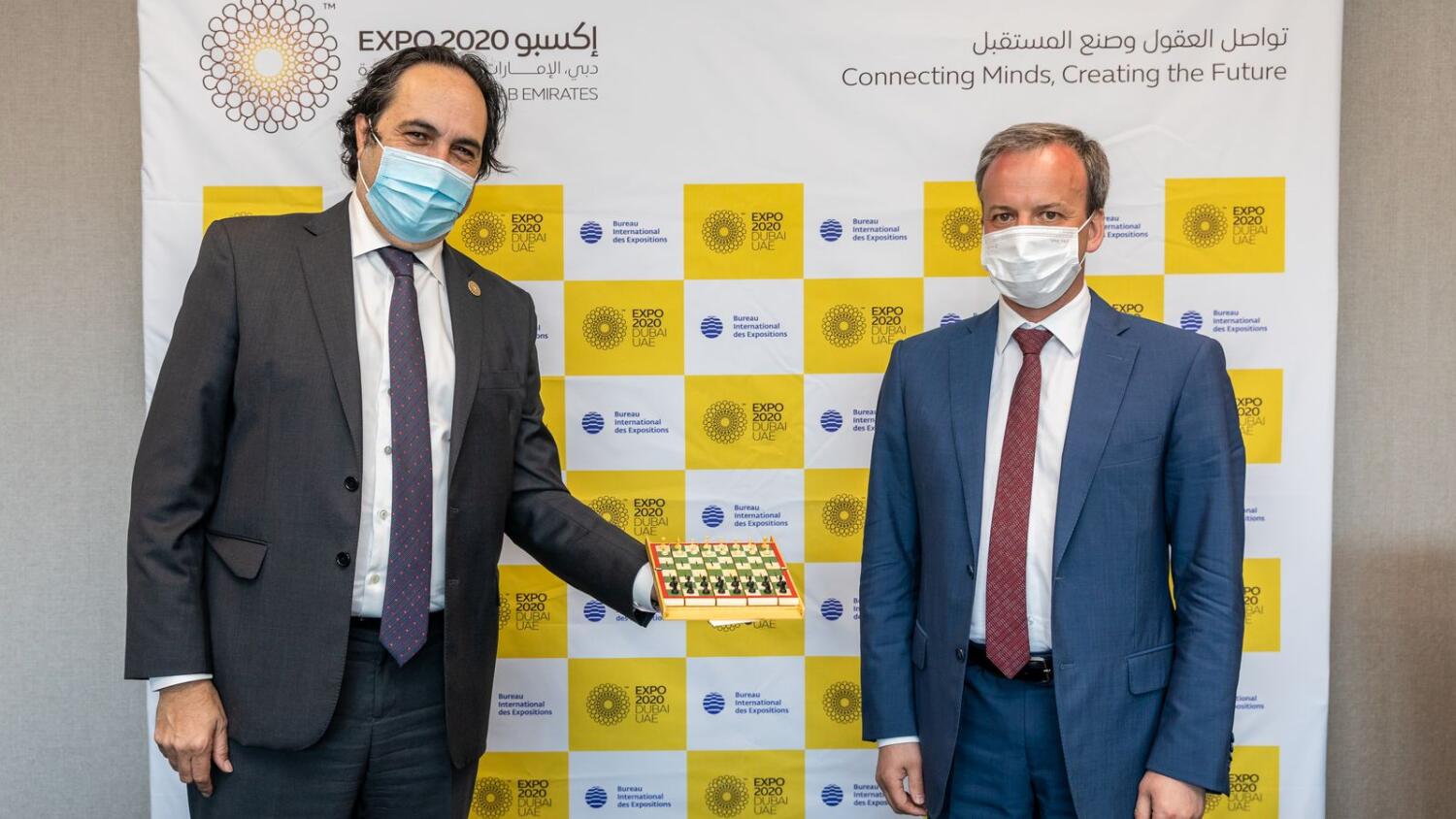 FIDE President tours Expo 2020 Dubai - FIDE